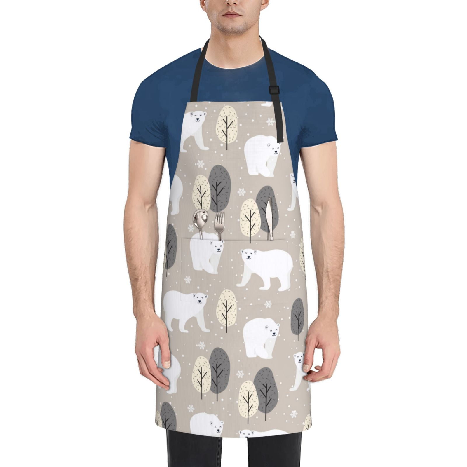 Goofa winter Snowflake beer Printed Waterproof Apron 33" Chef Aprons ...