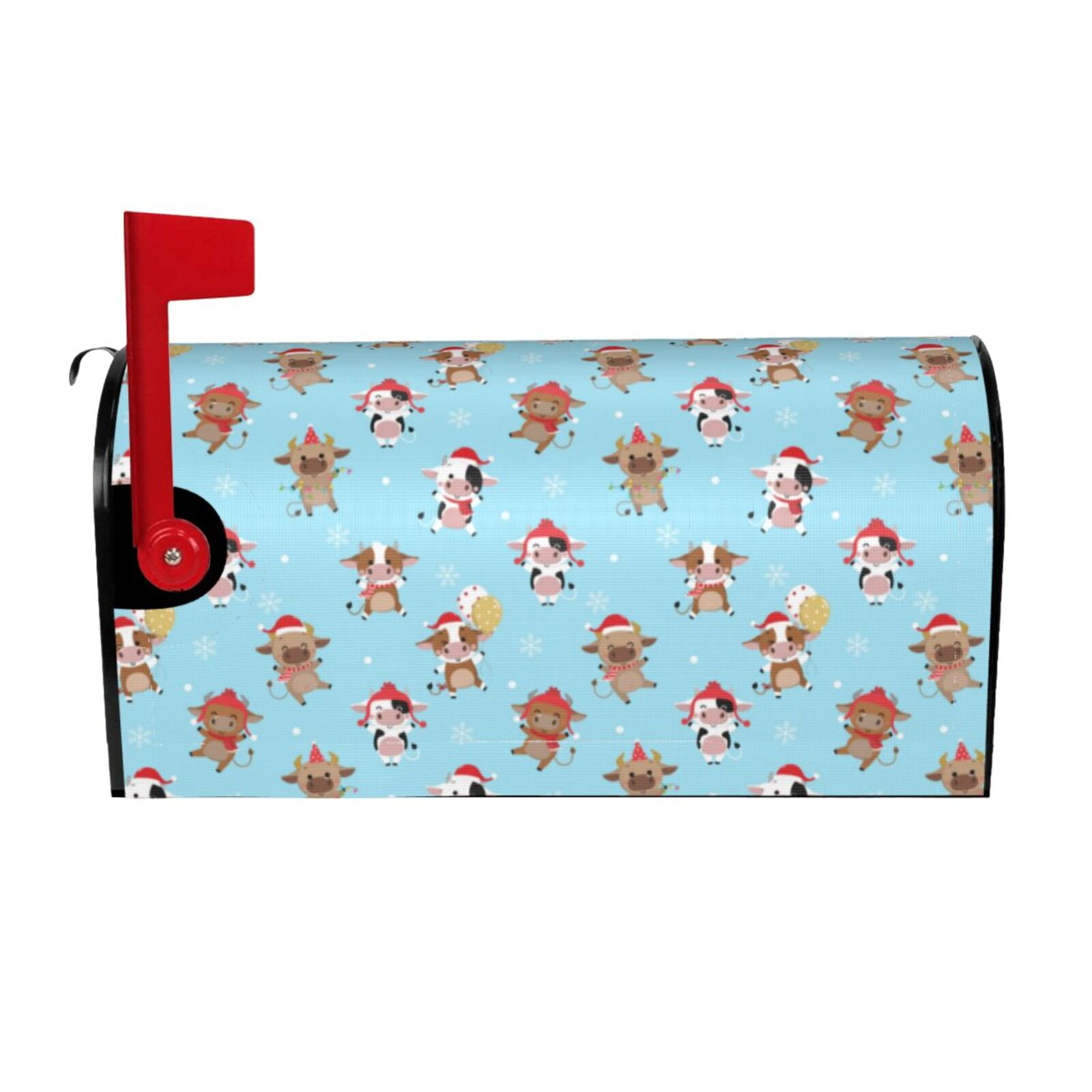 Goofa winter cow cute Pattern Mailbox Cover, Mailbox Decoration with ...