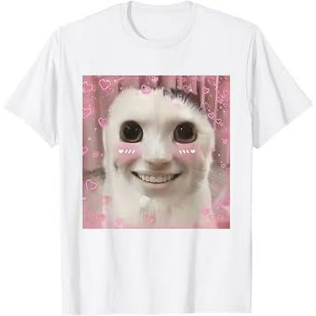 Goofy Ahh Cat Meme Dank Cursed Weirdcore Cringey Banana Cat T Shirt