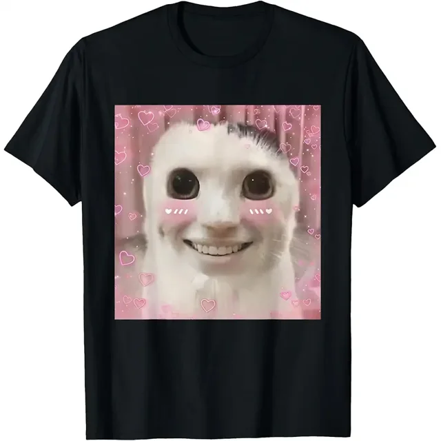 Goofy Ahh Cat Meme Dank Cursed Weirdcore Cringey Banana Cat T Shirt