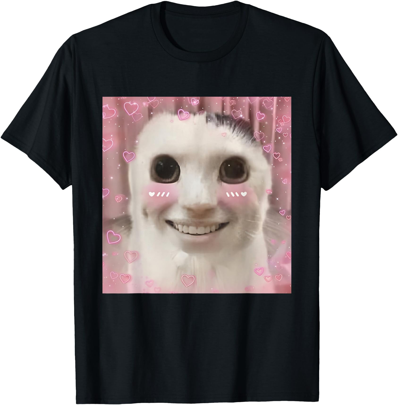 Goofy Ahh Cat Meme Dank Weirdcore Softstyle Unisex T-Shirt,Black Color ...