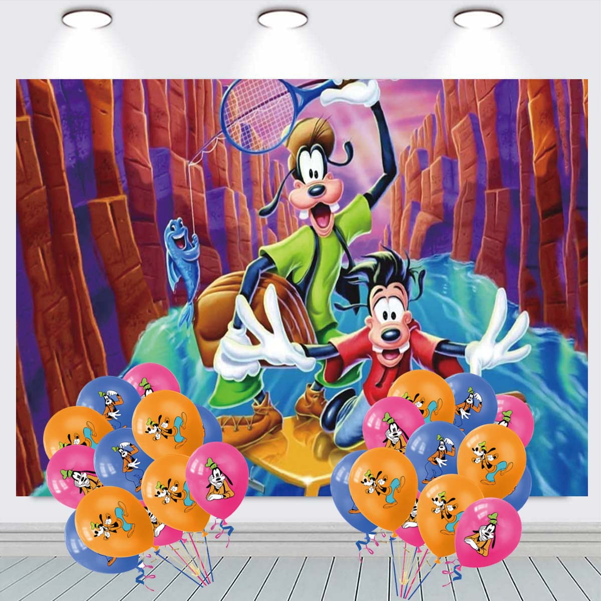 Goofy Backdrop Balloons Banner Party Decorations Taspestry Wall Decor ...