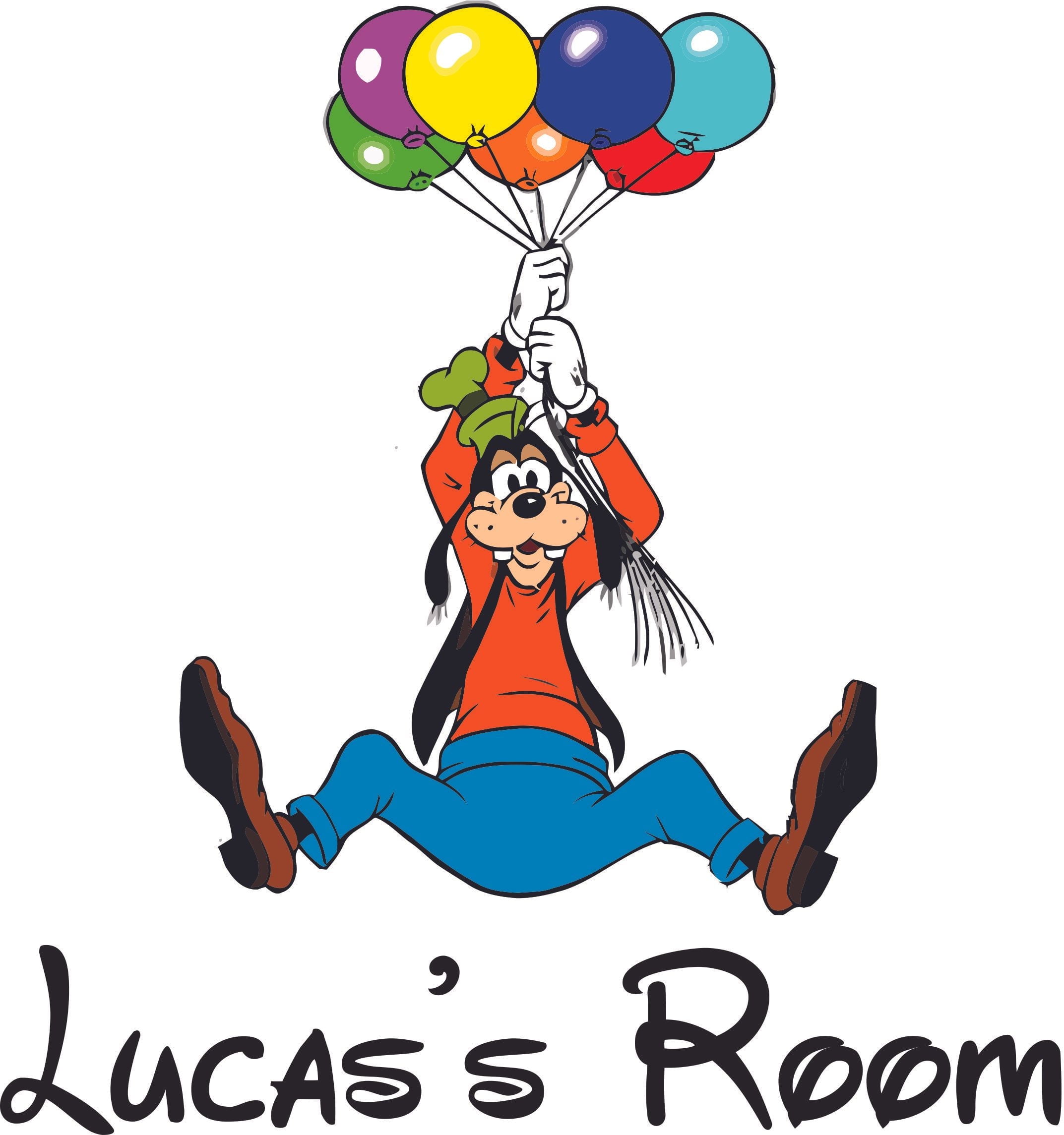Design with Vinyl Goofy Balloons Disney Cartoon Wall Decal - Walmart.com