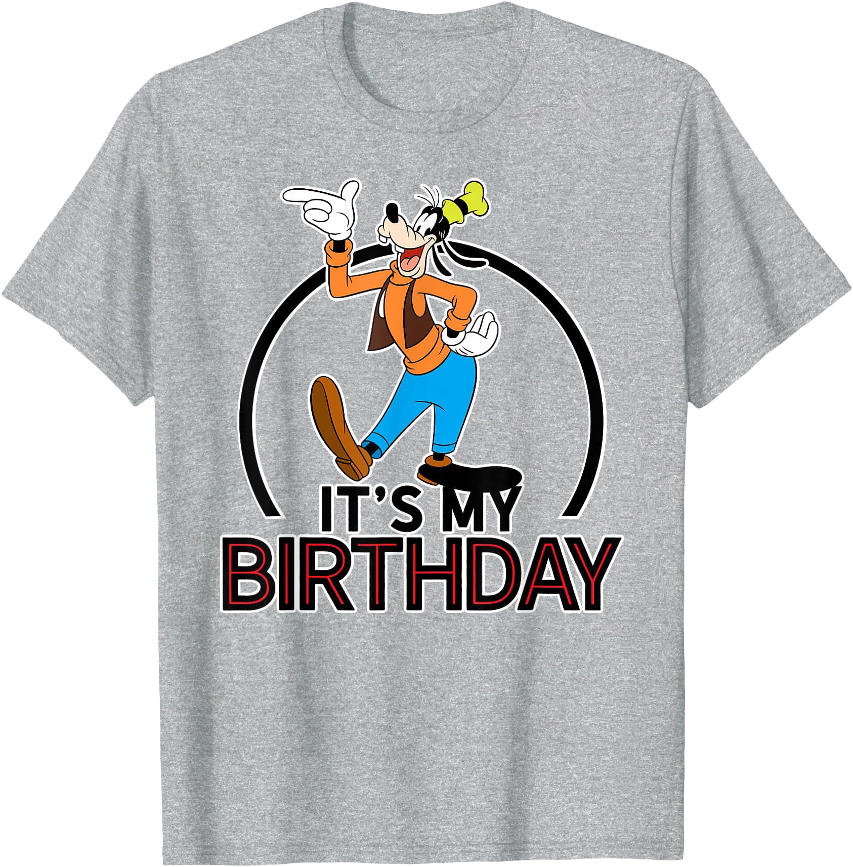 Goofy Birthday Cartoon Fan T-Shirt,White Color,Size Toddler3T - Walmart.com