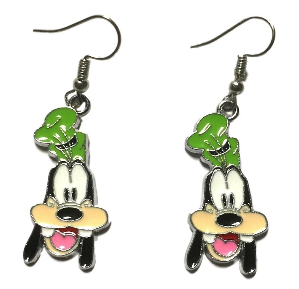 Goofy Cartoon Character Enamel Metal French Wire Earrings - Walmart.com