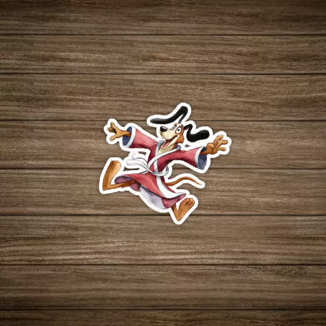 Goofy Cartoon Dog In Red Suit Dancing Happily Watercolor Stickerphone ...