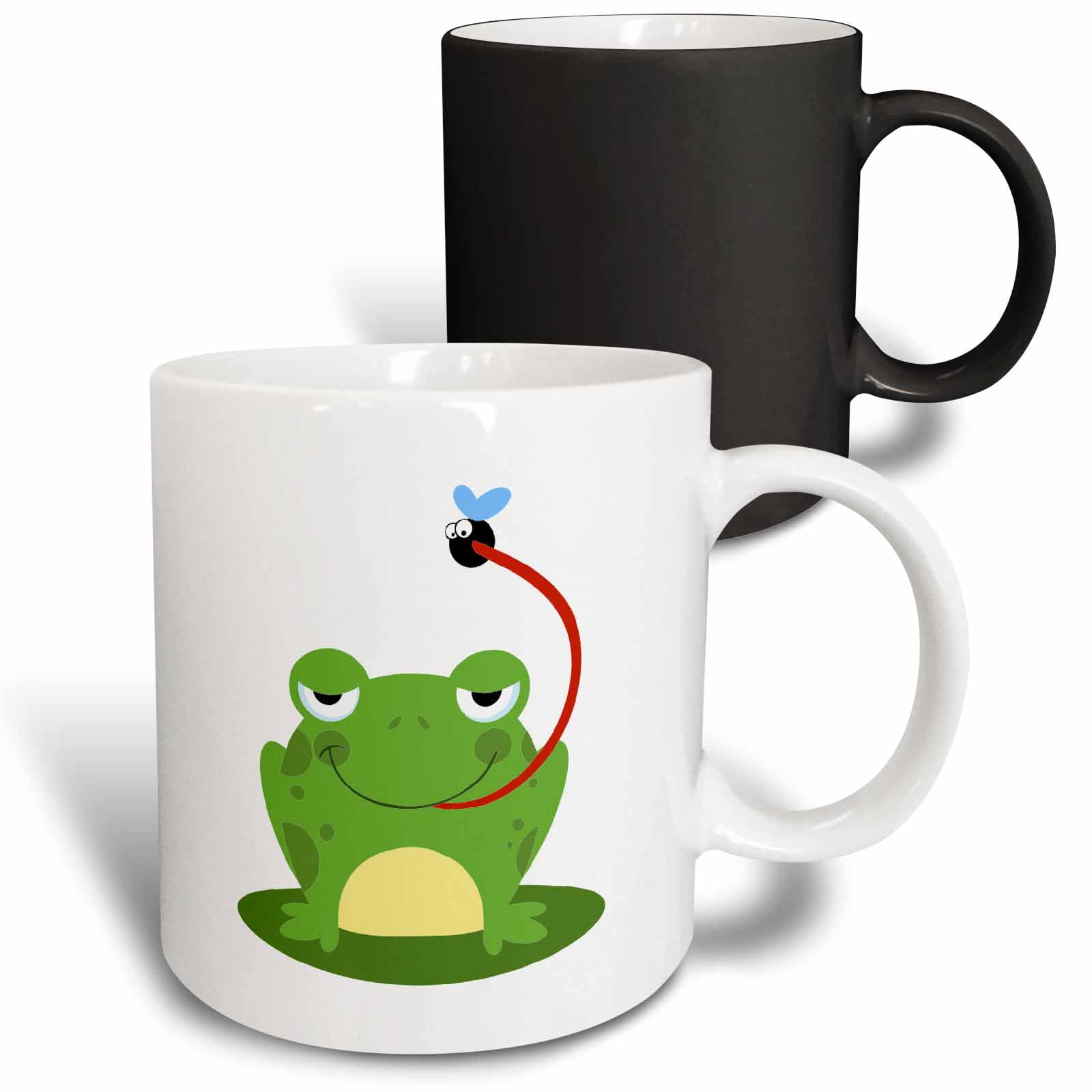 3drose, Goofy Frog Catching a Fly Funny Animal Cartoon, 11oz Magic ...