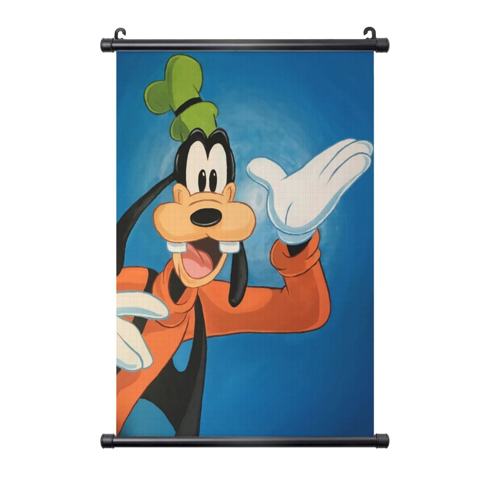 Goofy Hanging Poster, Black Plastic Shaft Wall Hanging Posters Scroll ...