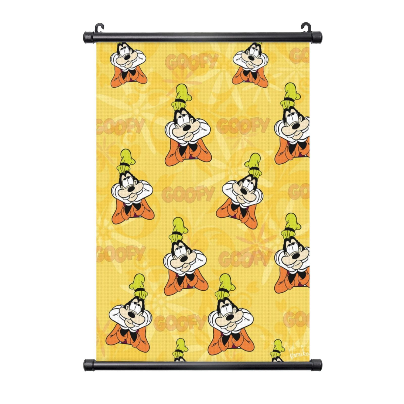 Goofy Hanging Poster, Black Plastic Shaft Wall Hanging Posters Scroll ...