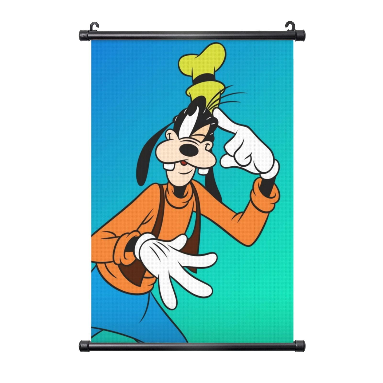 Goofy Hanging Poster, Black Plastic Shaft Wall Hanging Posters Scroll ...