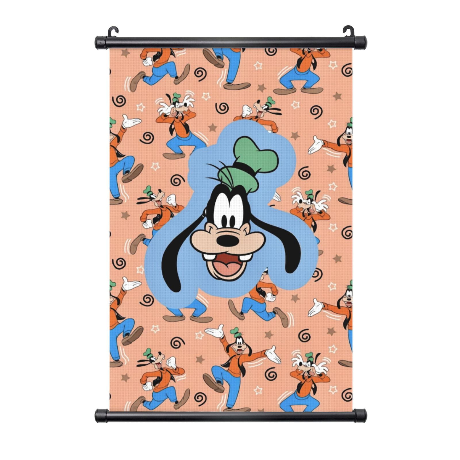 Goofy Hanging Poster, Black Plastic Shaft Wall Hanging Posters Scroll ...