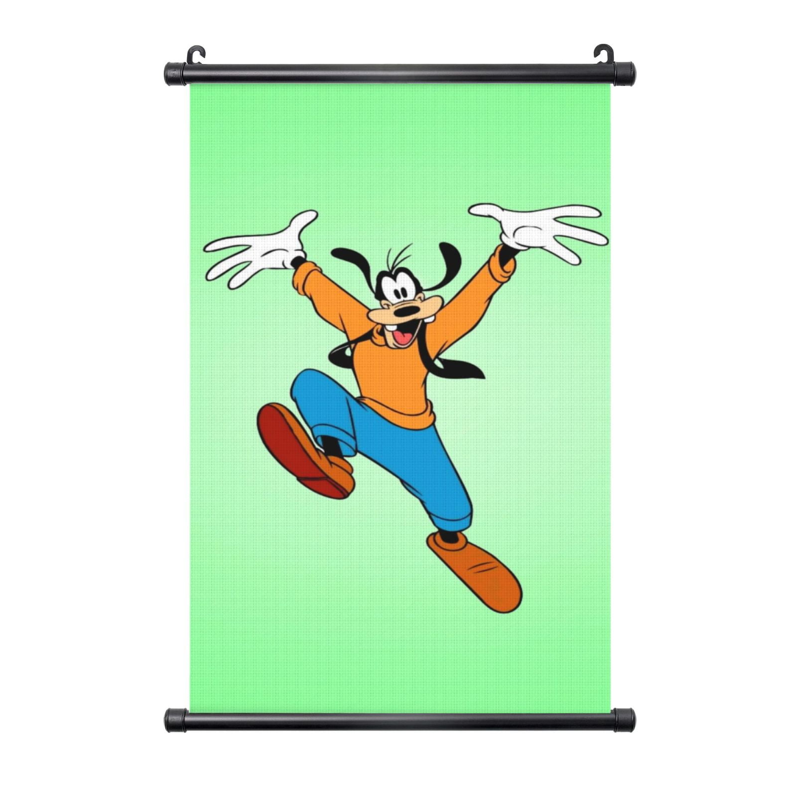 Goofy Hanging Poster, Black Plastic Shaft Wall Hanging Posters Scroll ...