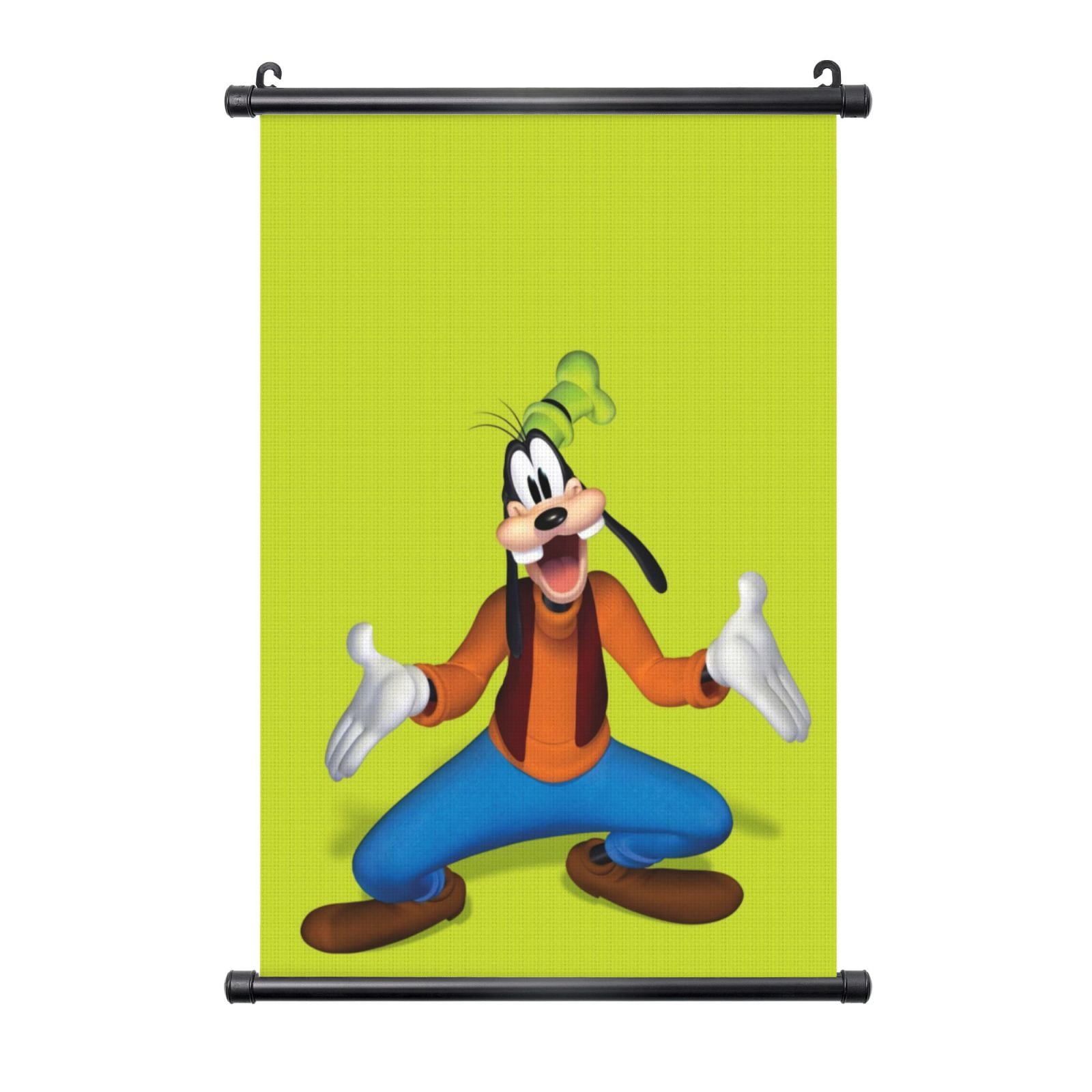 Goofy Hanging Poster, Black Plastic Shaft Wall Hanging Posters Scroll ...
