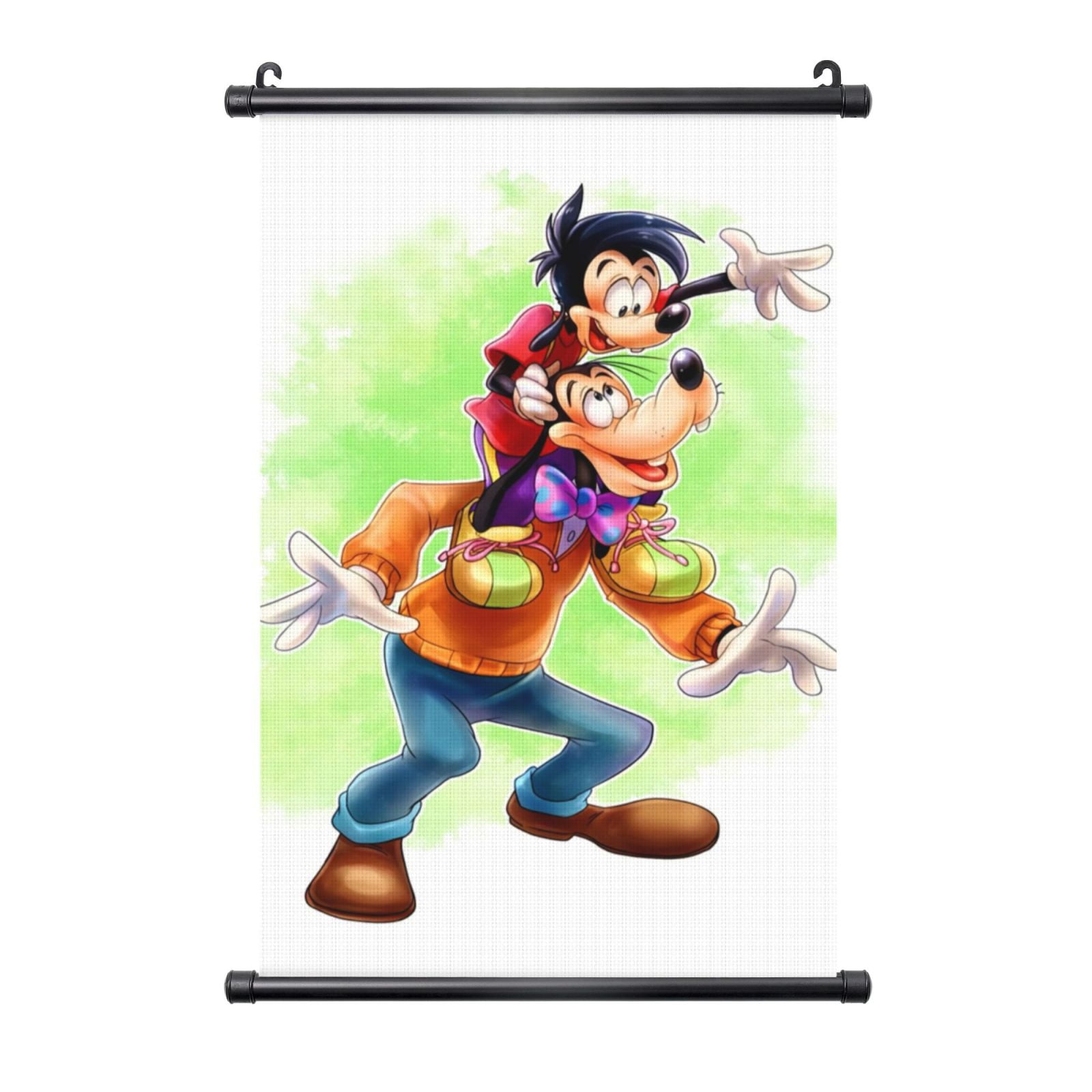 Goofy Hanging Poster, Black Plastic Shaft Wall Hanging Posters Scroll ...