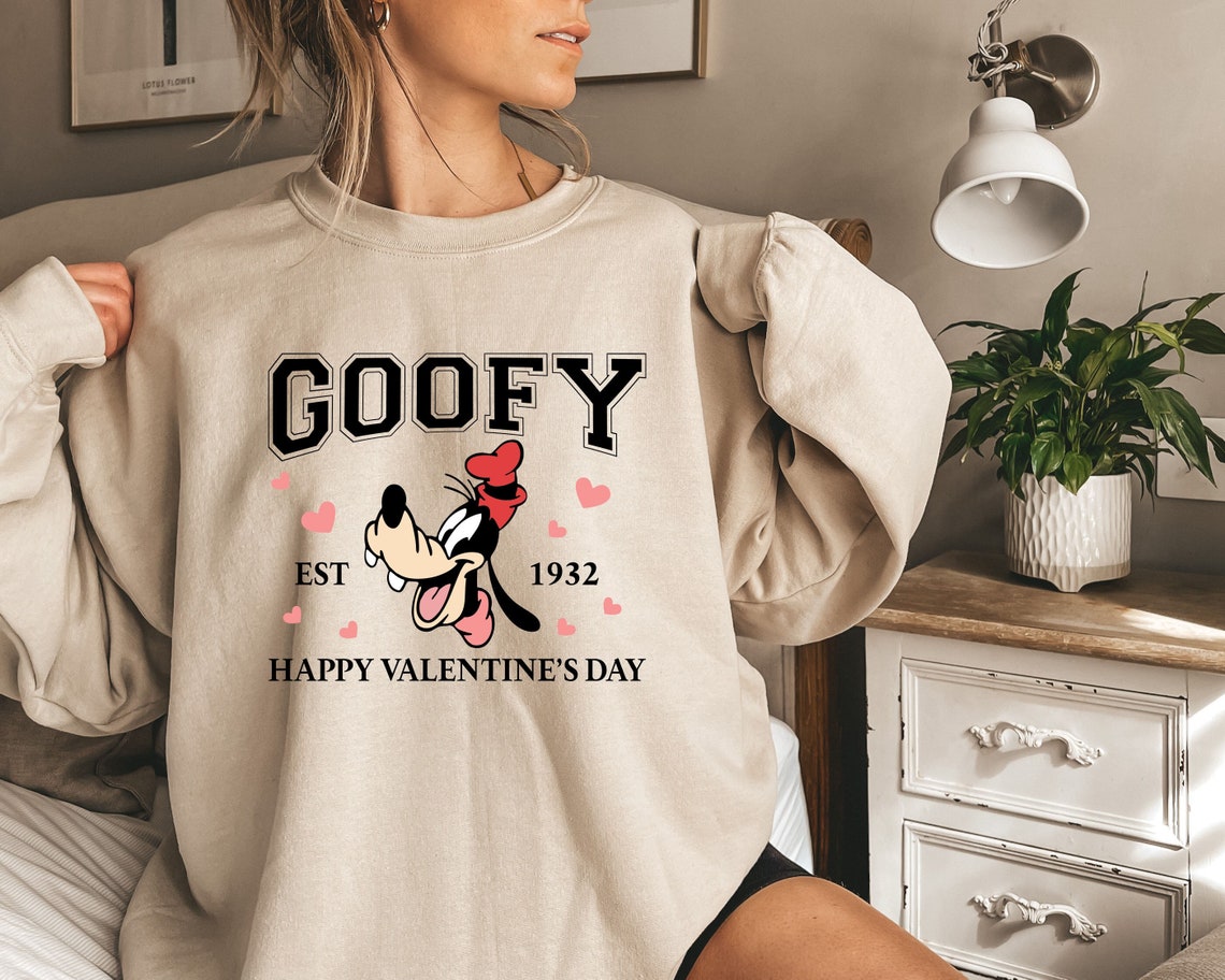 Goofy Happy Valentines Day Sweatshirt, Goofy Est. 1932 Sweatshirt ...