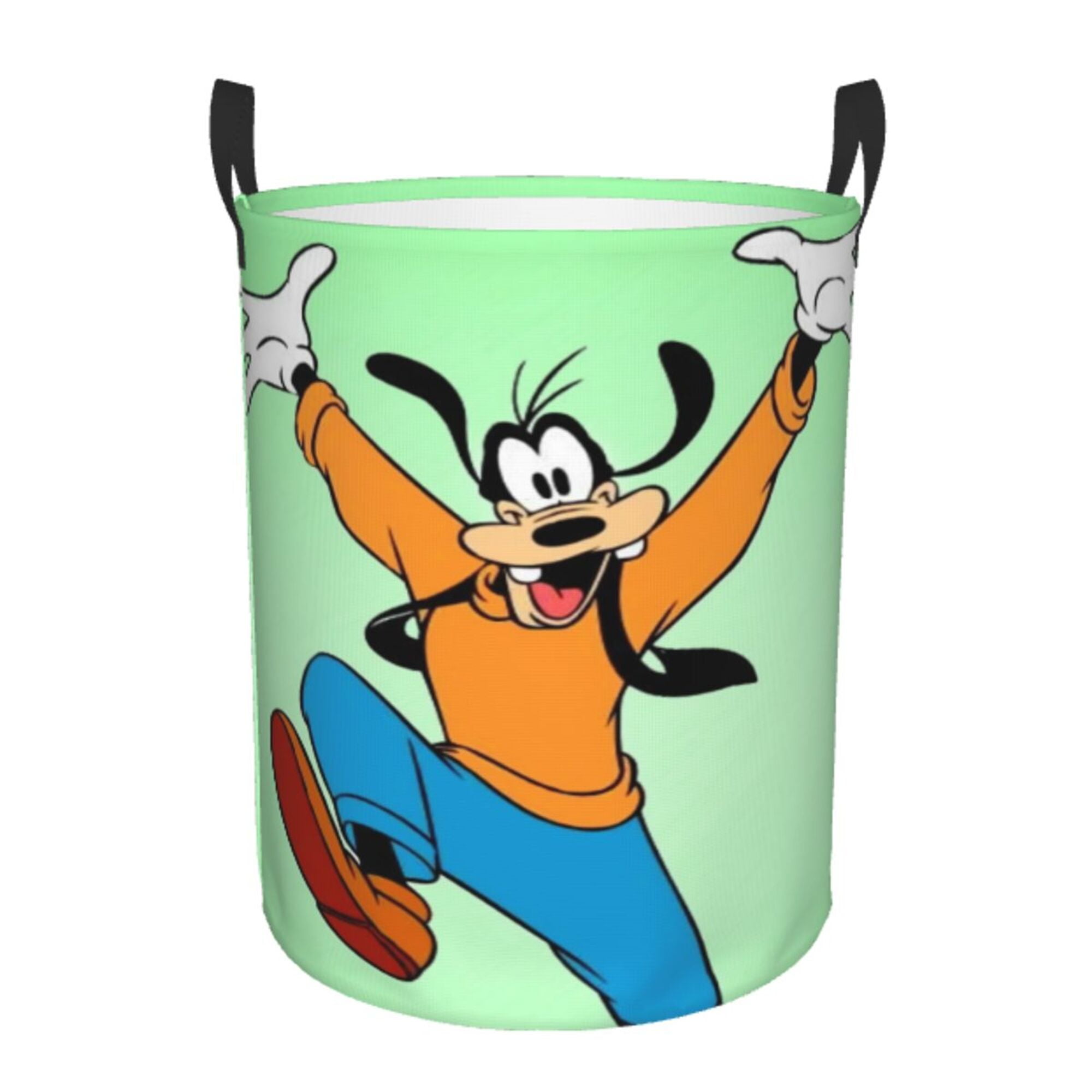 Goofy Laundry Hamper With Handle Funny Waterproof Foldable Circular ...