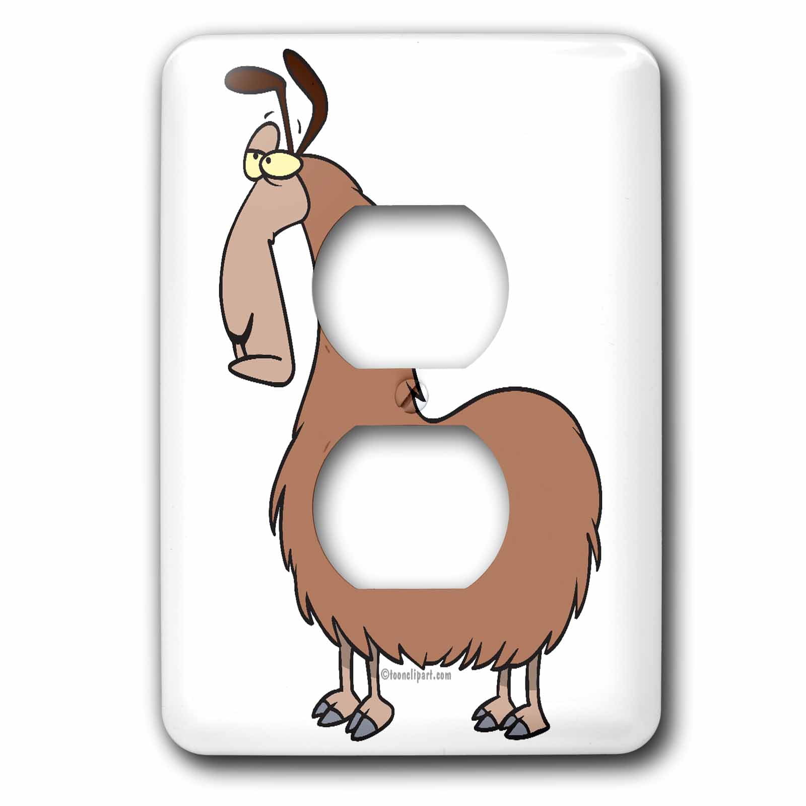 Goofy Llama Cartoon 2 plug outlet cover lsp-104174-6 - Walmart.com