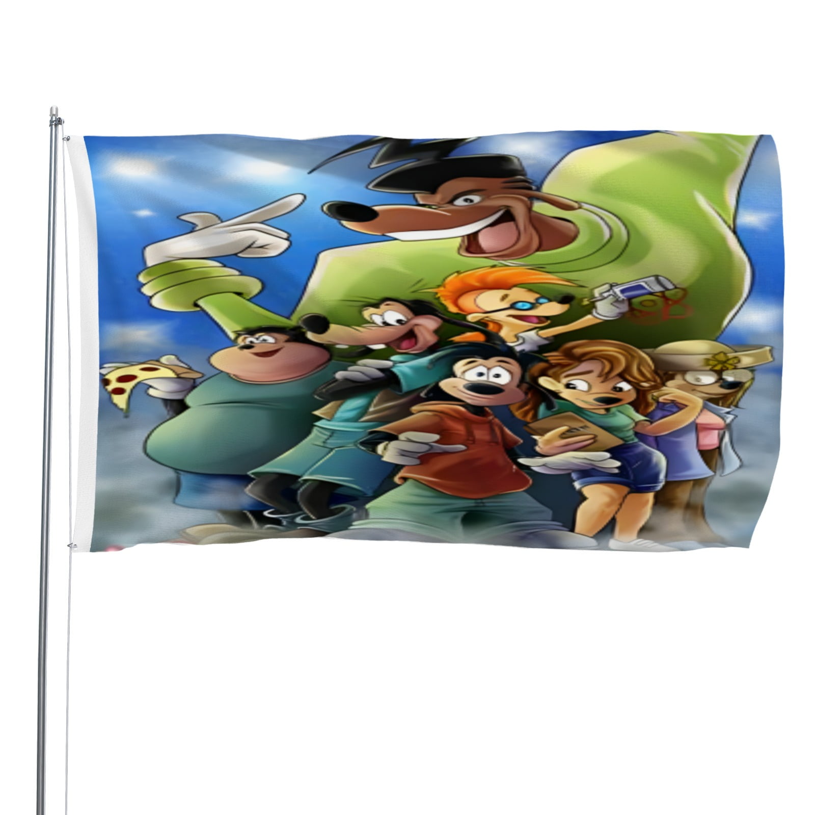 A Goofy Movie flag perfect for outdoor decoration, can be hung indoors ...