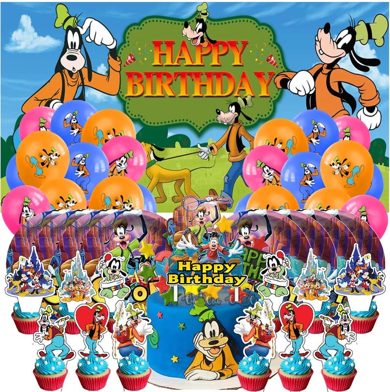 Goofy Party Supplies Balloons Tableware Birthday Decorations Plates ...