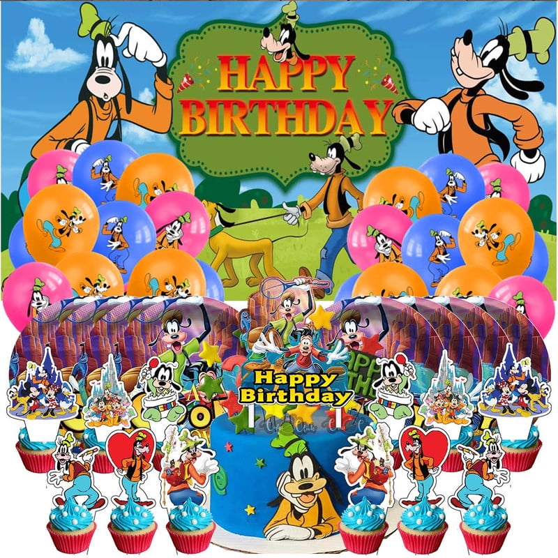 Goofy Party Supplies Balloons Tableware Birthday Decorations Plates ...