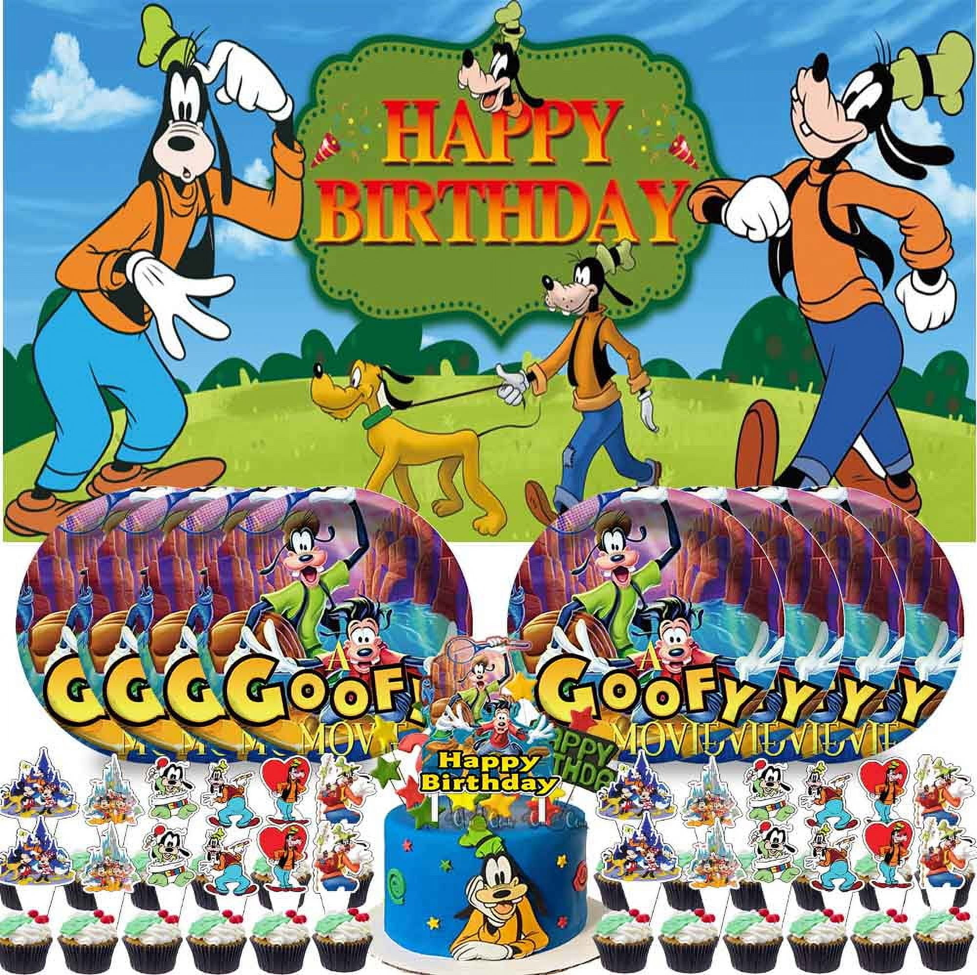 Goofy Party Supplies Birthday Decorations Plates Banner Kids Cake ...
