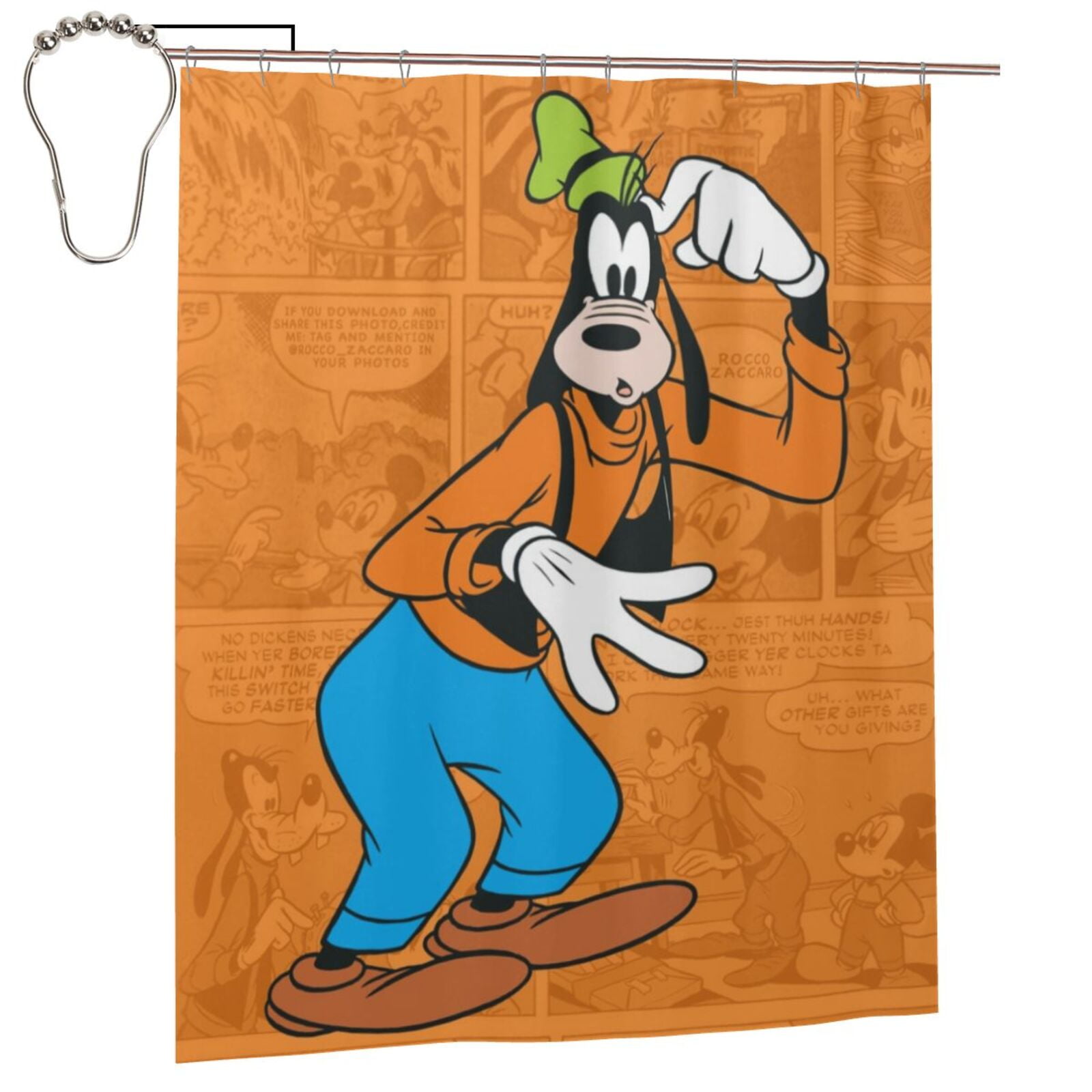 Goofy Shower Curtain, Lovely Cartoon Shower Curtains Set for Kids Boys ...