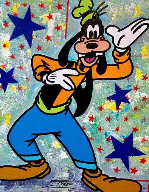 Goofy Time, Original Mixed Media on canvas, hand signed by artist ...