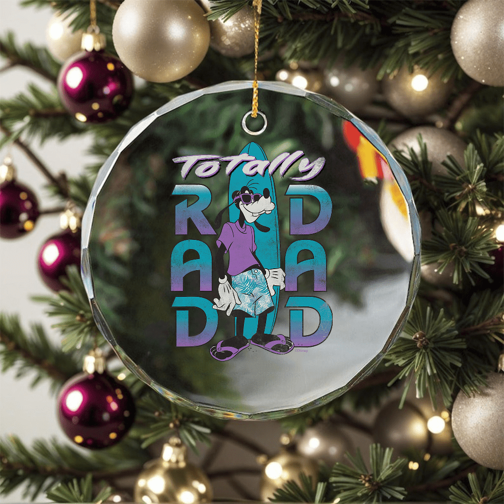 Goofy Totally Rad Dad Father’s Day Surfing Distressed Ornament, Room ...