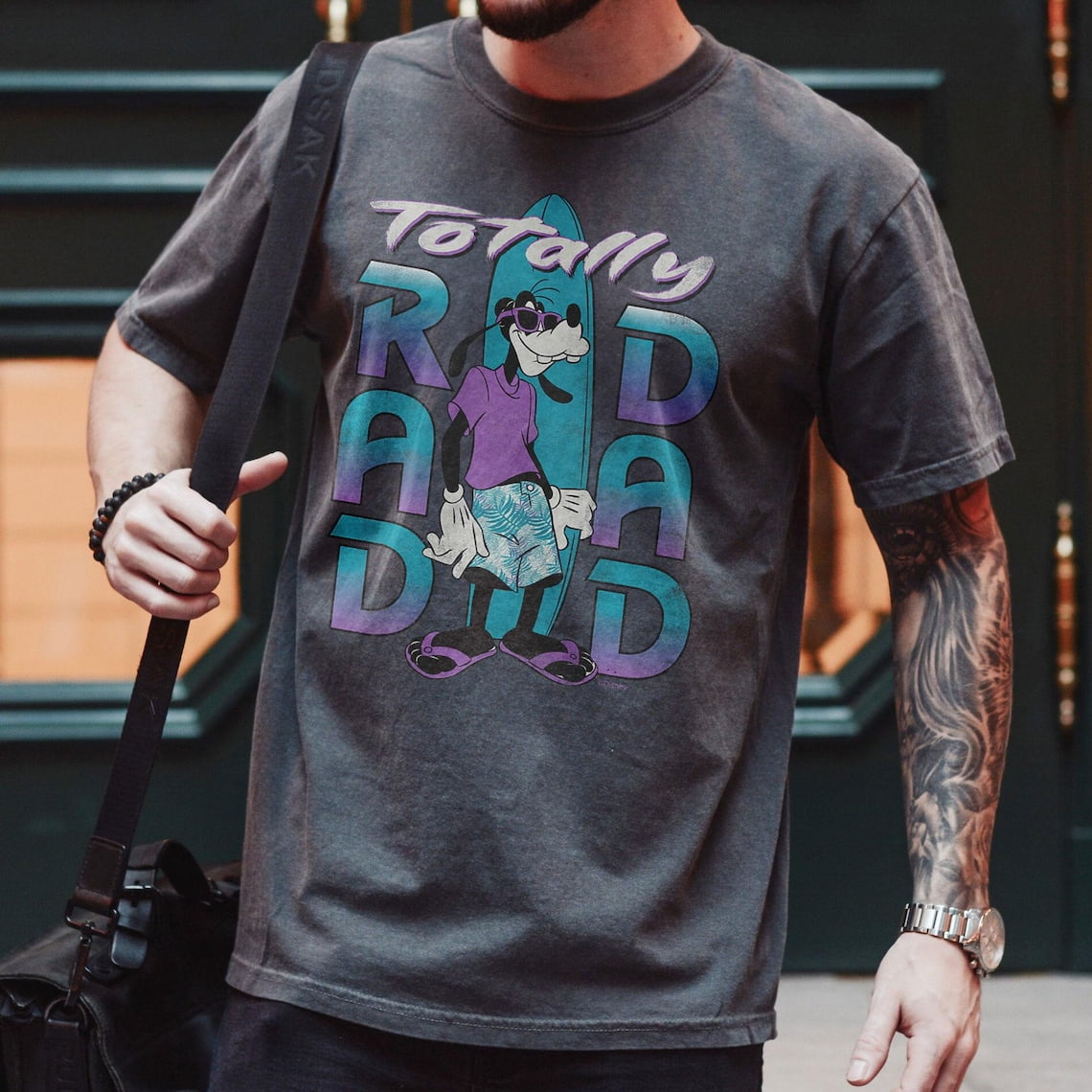 Goofy Totally Rad Dad Surfing Shirt, Goofy Dad, Disney Dad Squad, World ...