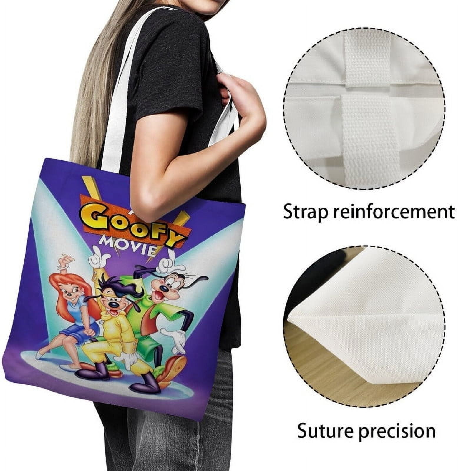 Goofy canvas Tote Bag for Women Aesthetic Cute Cat Shopping Grocery ...