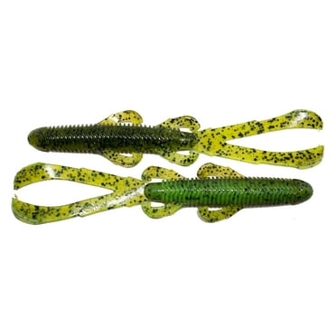 Googan Krackin' Craw 4'' Black Blue Flake 7pk Soft Plastic Fishing Lure ...