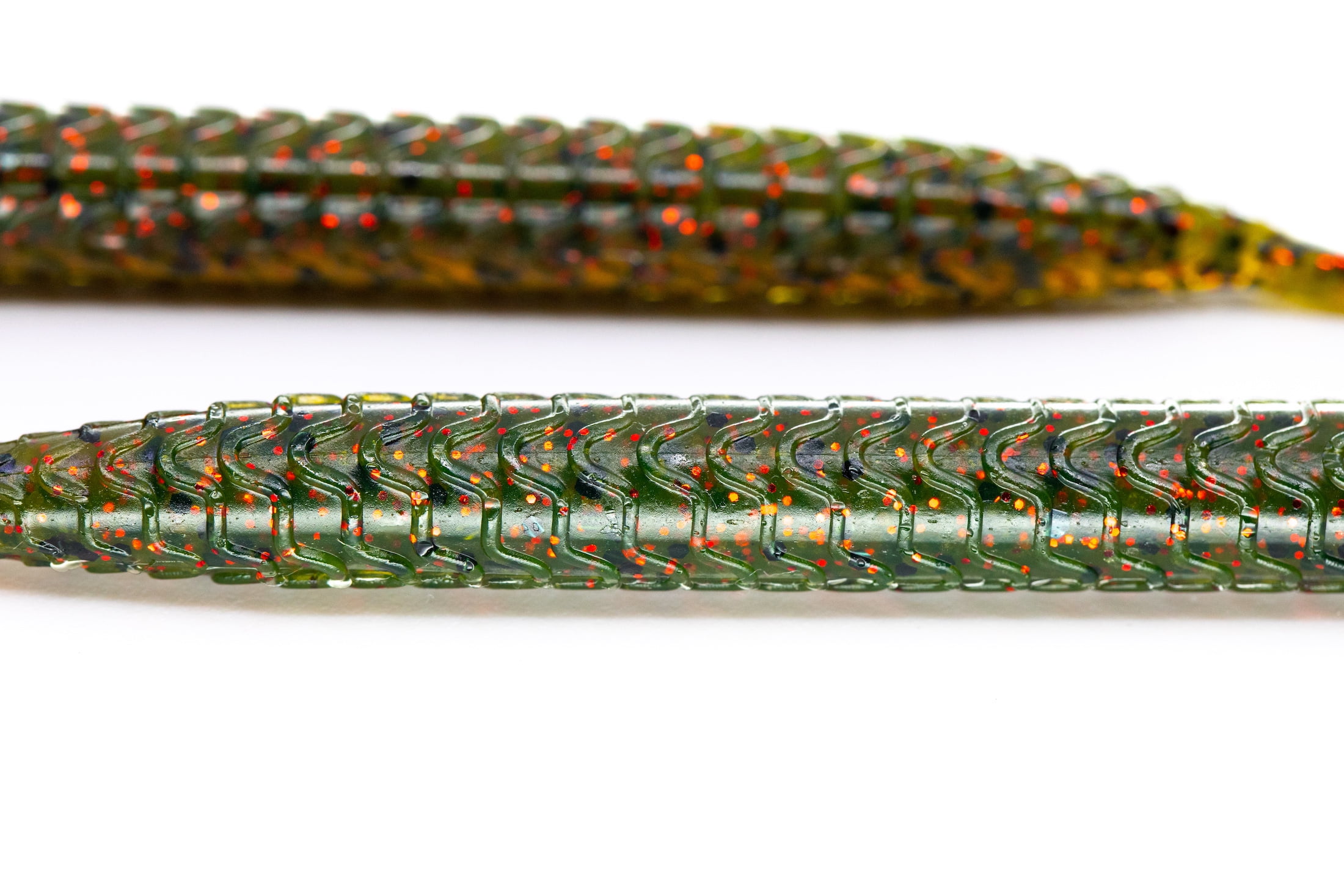 Googan Blazin Worm 6-Inch Chartreuse Pepper Green Fleck Soft Fishing ...