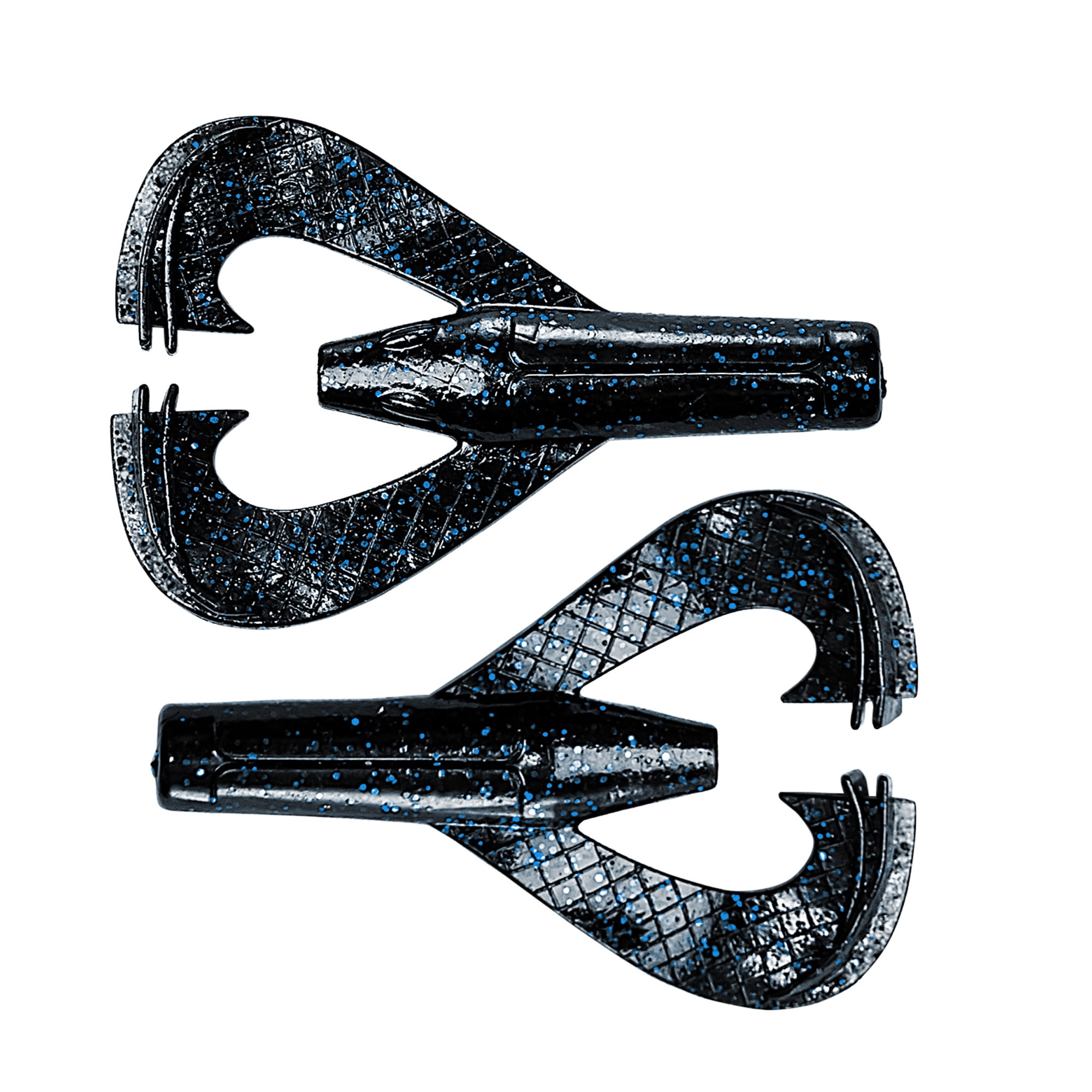 Googan Rattlin' Chunk Black Blue Flake 7pk Soft Plastic Fishing Lure ...