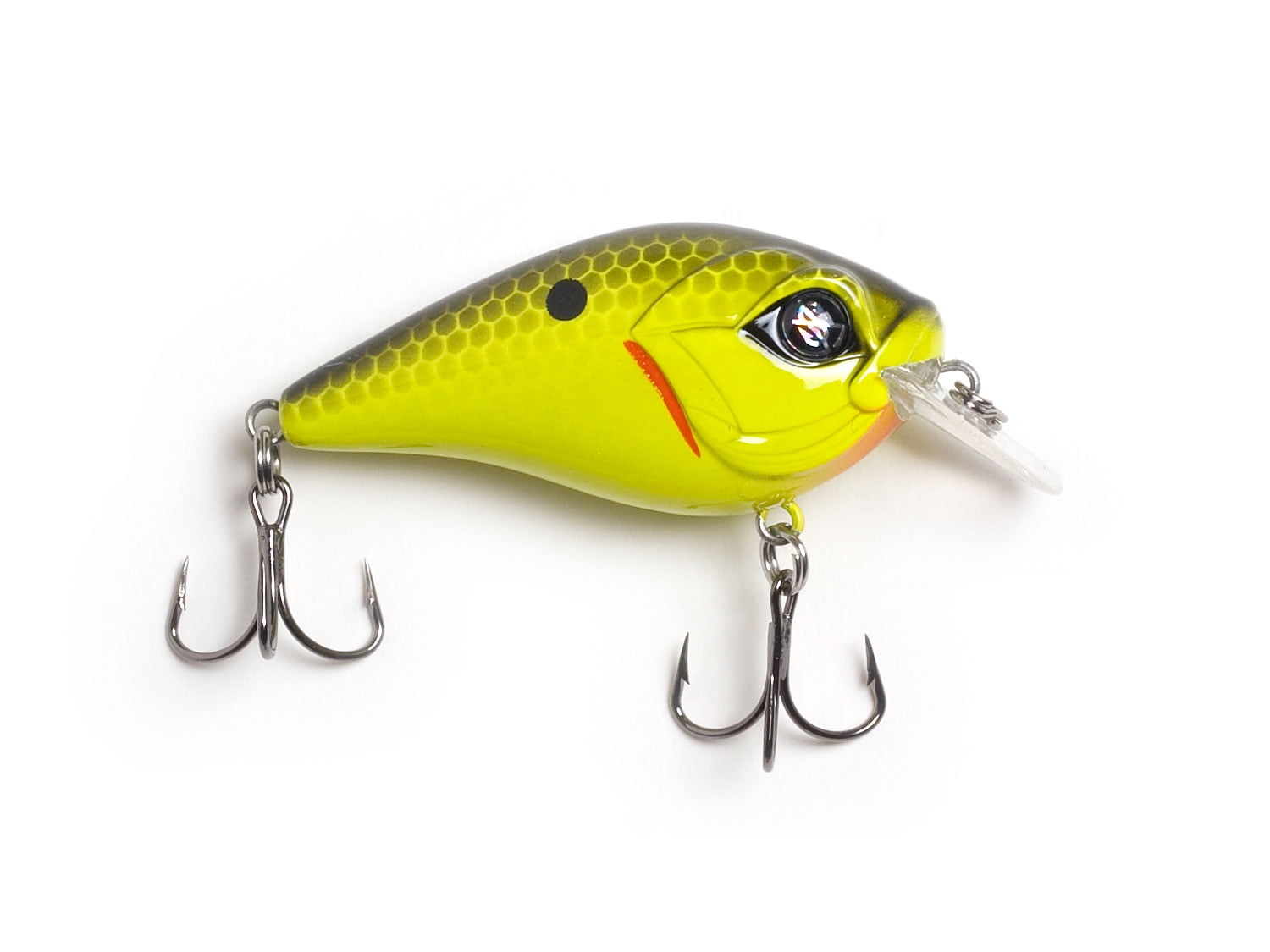 Googan Squad Mini Banger 2" 1/4 oz Chartreuse Black Back Crankbait ...
