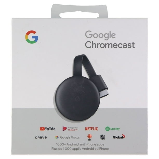 Google Chromecast Streaming Media Player - Charcoal (GA00439-CA ...