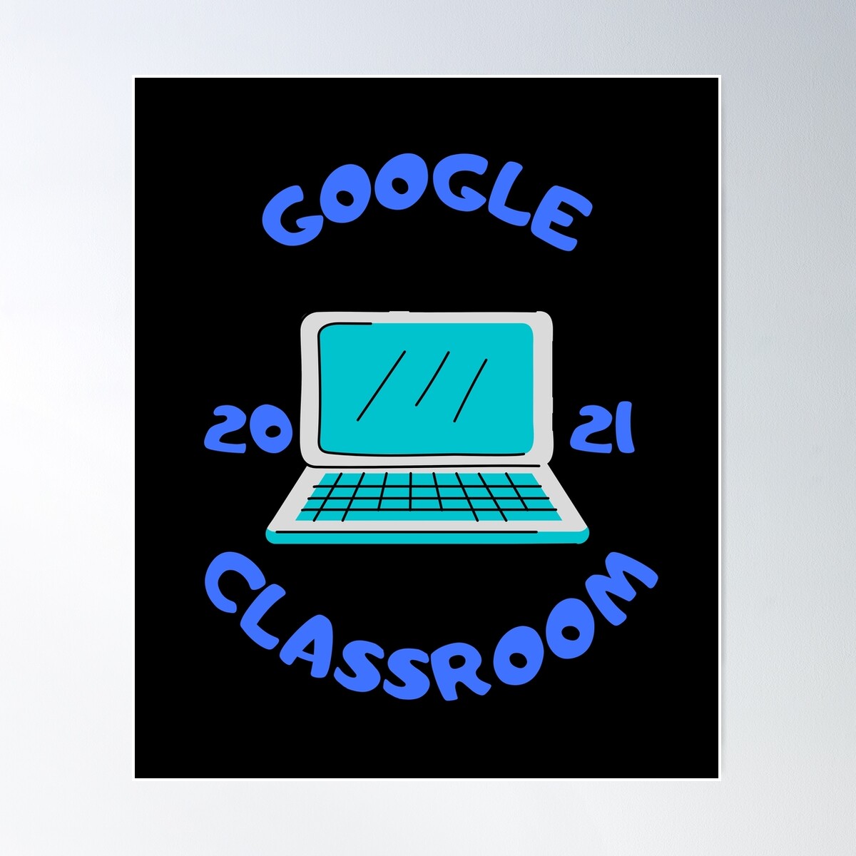 Google Classroom Poster Wall Art, Modern Wall Decor For Living Room ...