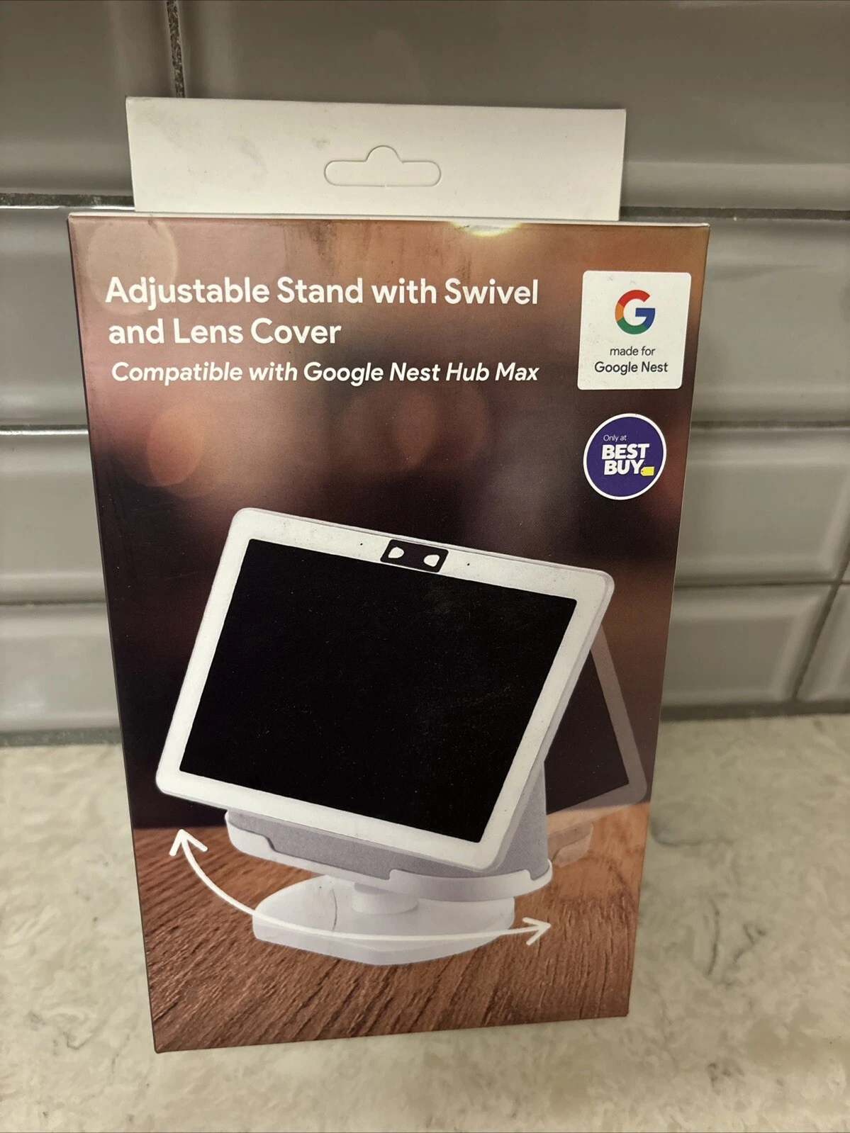 Google Nest Hub Max Adjustable Stand With Swivel & Lens Cover ...