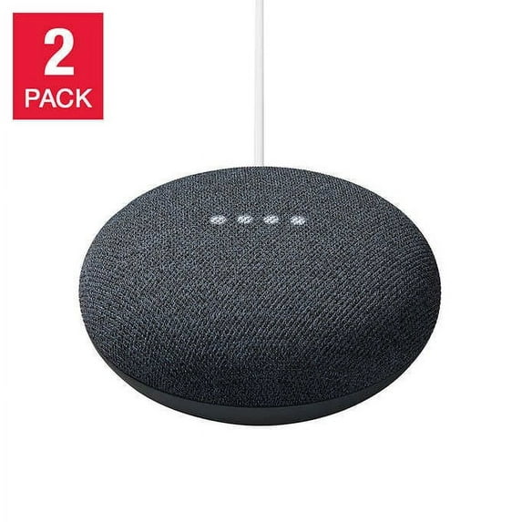 Google Nest Mini (2nd Generation) Smart Speaker - Charcoal 2 Pack ...