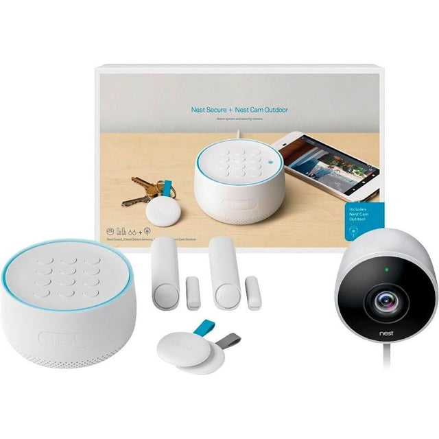 Google - Nest Secure Alarm System with Nest Cam Outdoor - White ...