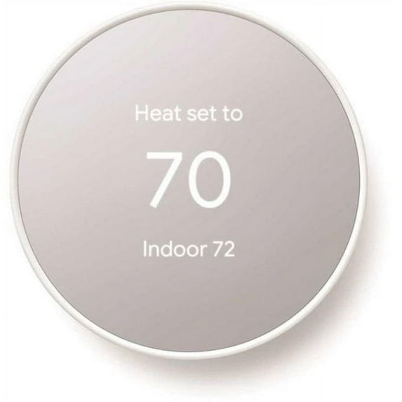 Google Nest Thermostat, Smart Programmable Wi-Fi Thermostat, Snow Color ...