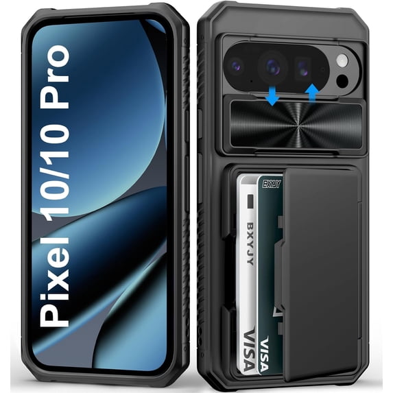 for Google Pixel 10 & Pro Case Wallet, Card Holder (4-5 Cards), Slide ...
