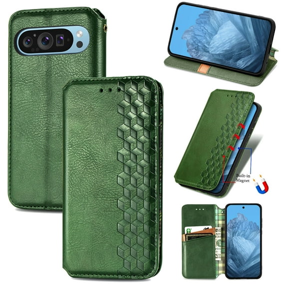 for Google Pixel 10 Pro XL Wallet Case, Men's Retro Premium Business PU ...