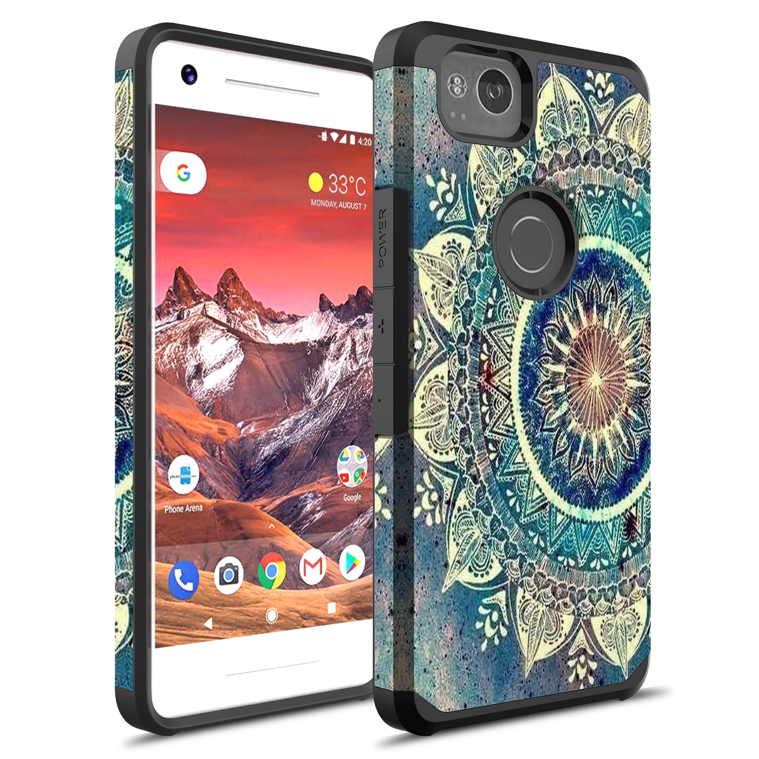 Google Pixel 2 Case, PIXEL 2 Cases, KAESAR Slim Sleek Hybrid Dual Layer ...