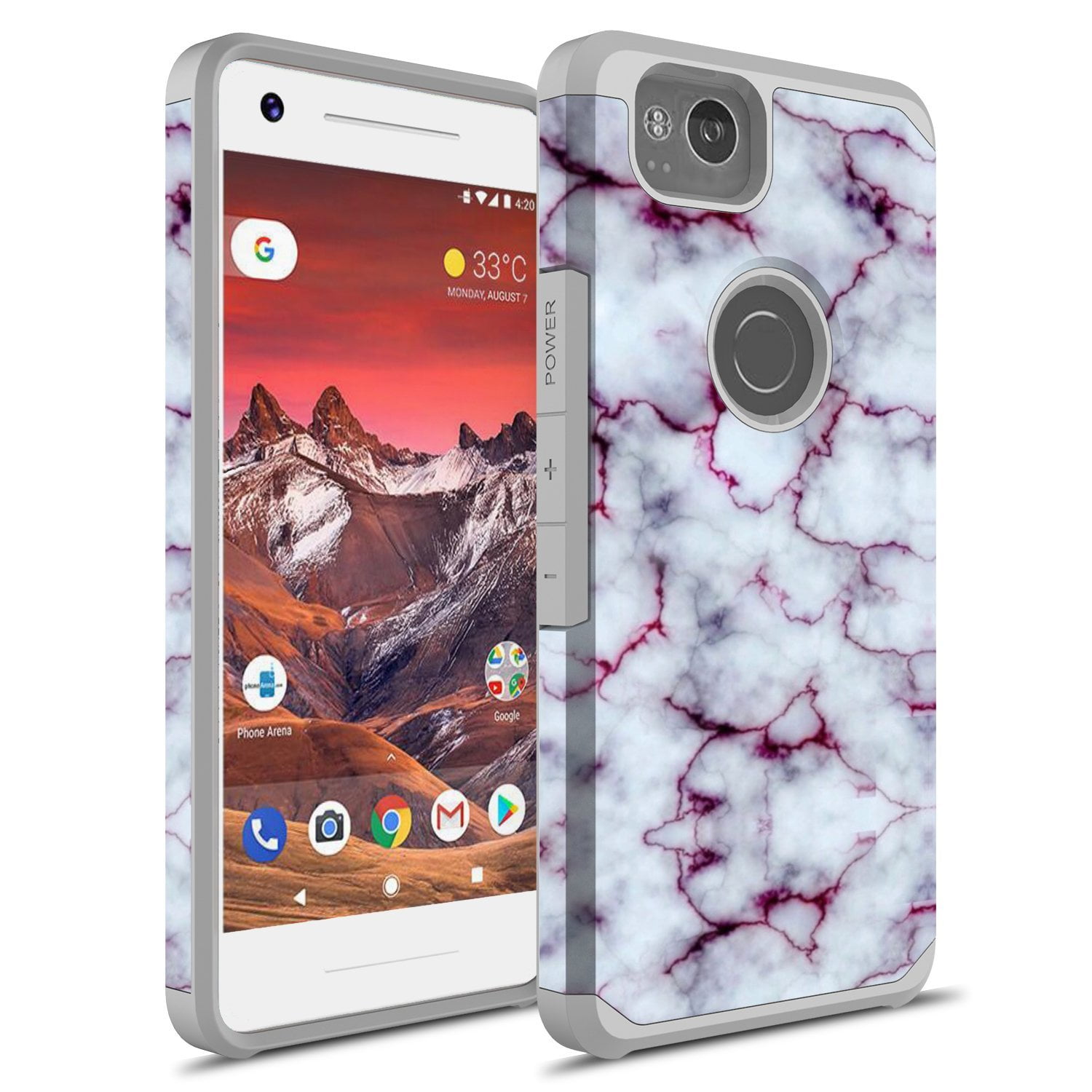 Google Pixel 2 XL Case, Rosebono Slim Hybrid Shockproof Hard Cover ...