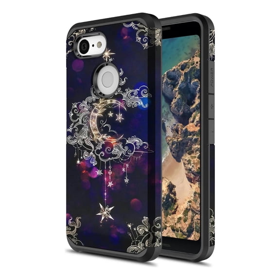 Google Pixel 3 Case, Rosebono Slim Hybrid Dual Layer Graphic Fashion ...