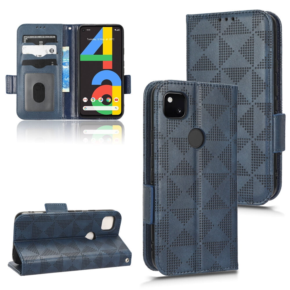 Google Pixel 4A 4G Case , Leather Wallet Cover Magnetic Full Body ...