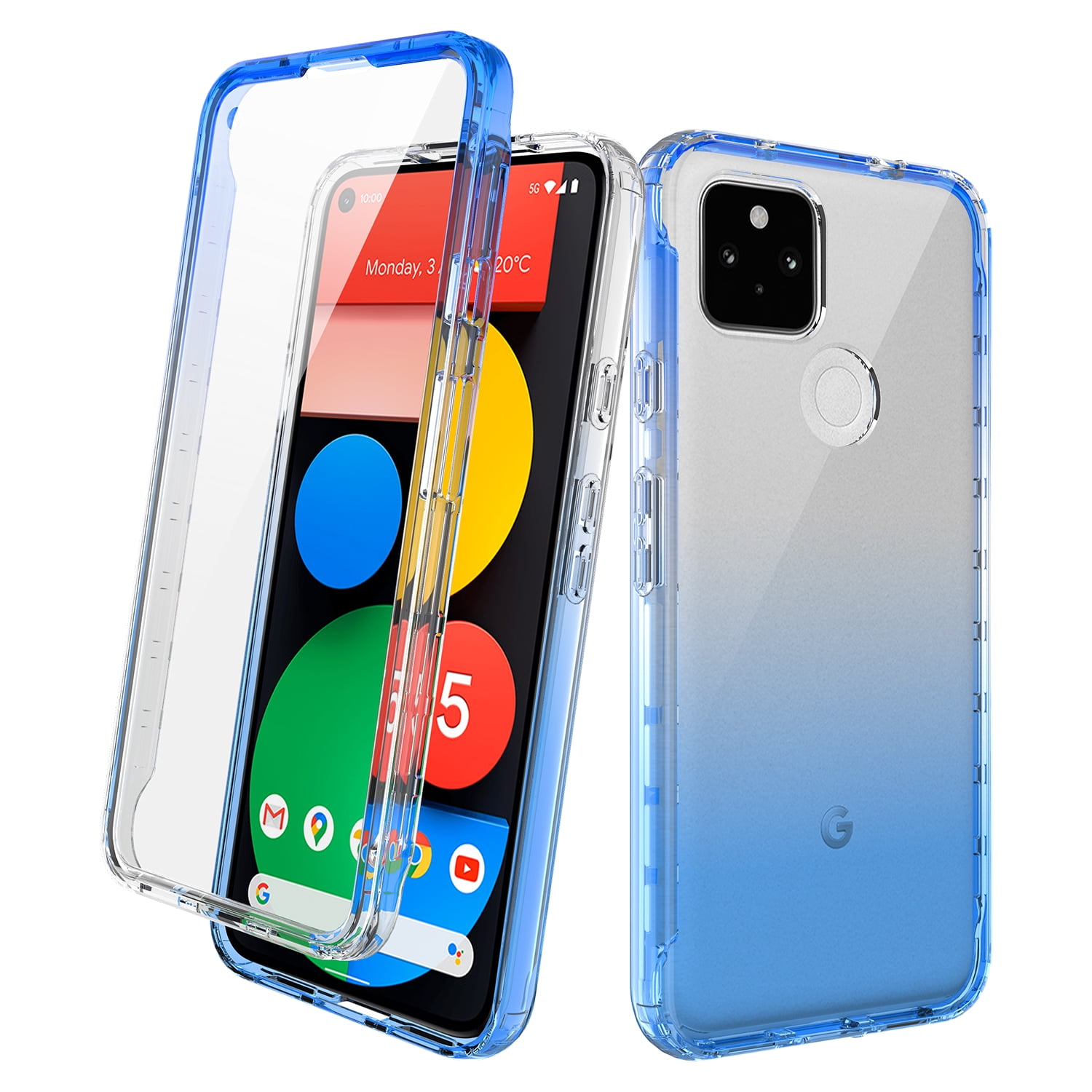 Google Pixel 5a Case With Built-in Screen Protector, Rosebono Hybrid ...