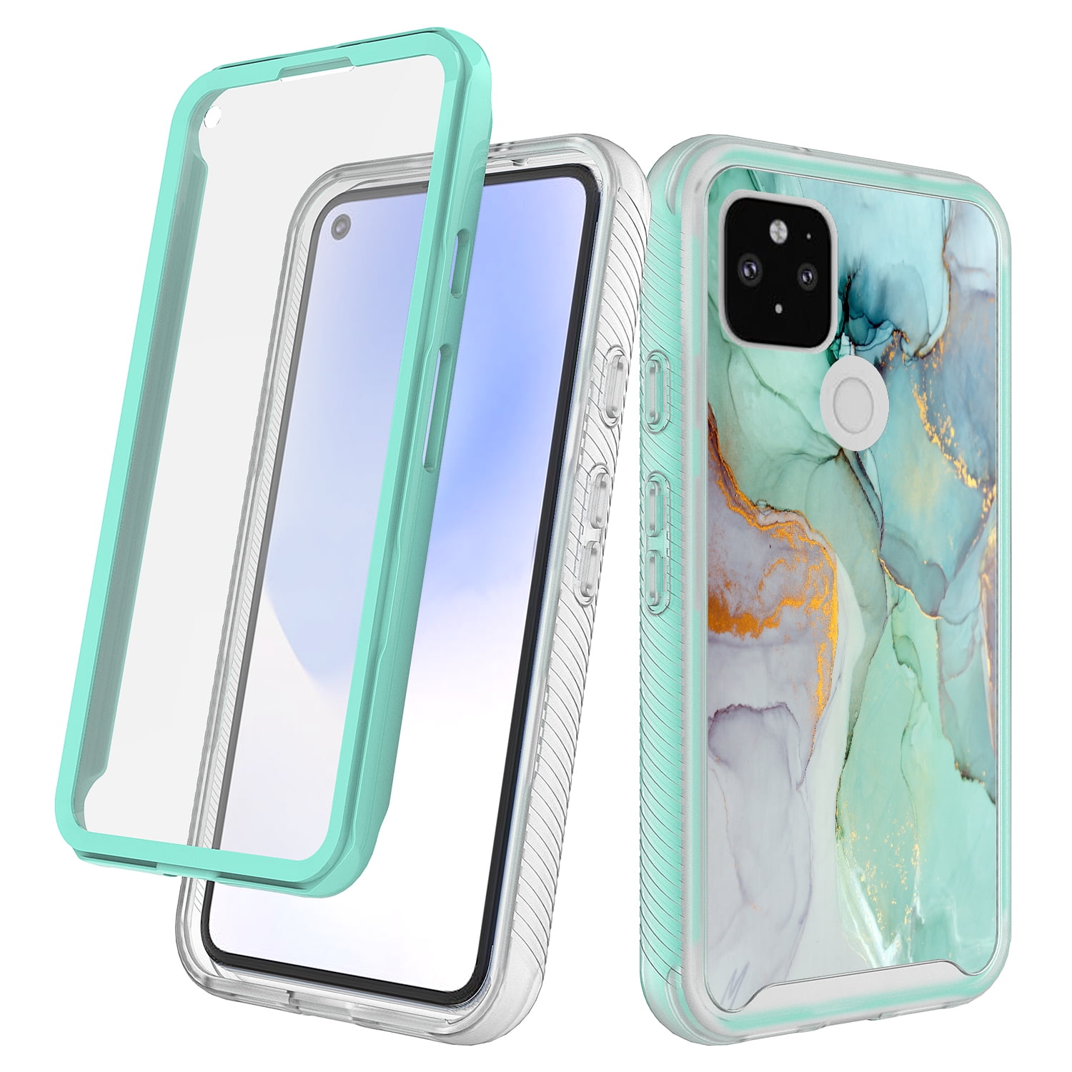 Google Pixel 5a Case With Built-in Screen Protector, Rosebono Hybrid ...