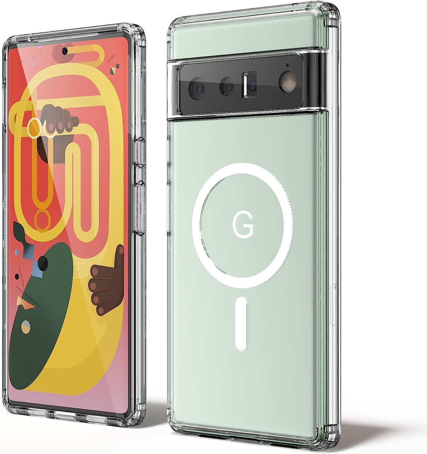 Google Pixel 6 Pro Magnetic Case Clear, Compatible with Magsafe ...