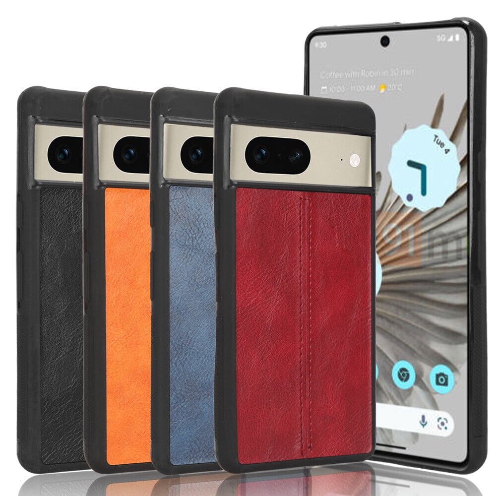 Google Pixel 7 5G Case, Vintage PU Leather Soft Cover Bumper Hard PC ...